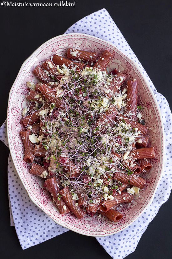 Juopunut pasta eli punaviinipasta